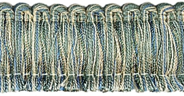 Brush/Cut Fringe - Teal & Oyster |Castle Trimmings
