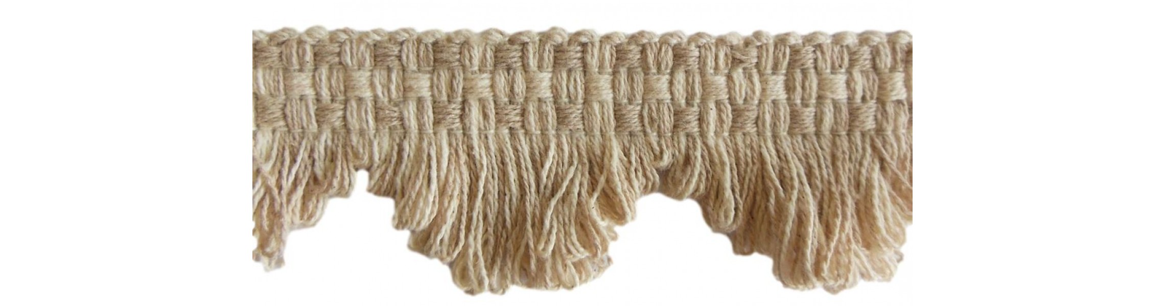 Natural Cotton & Jute Fan Edge Trim | Castle Trimmings ...