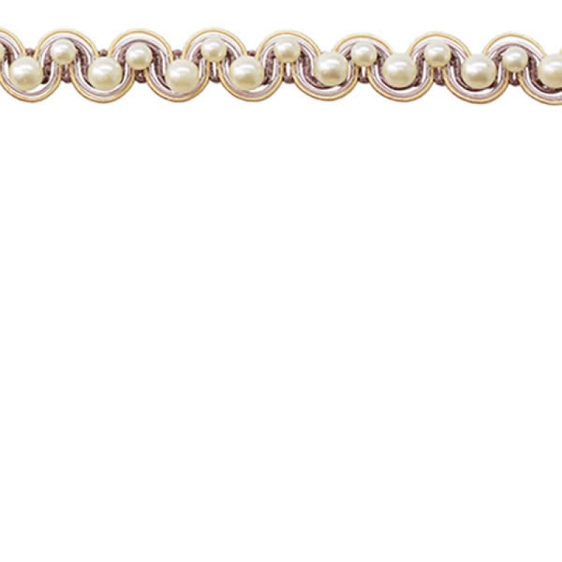 Braid with Pearls Lavender, Soft Gold & Silver