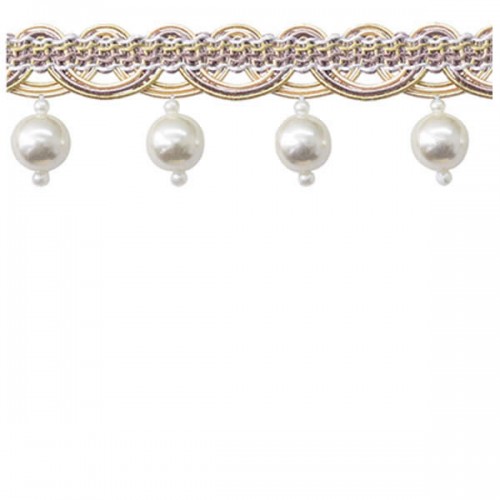 Pearl Fringe Lime Green & Taupe | Castle Trimmings