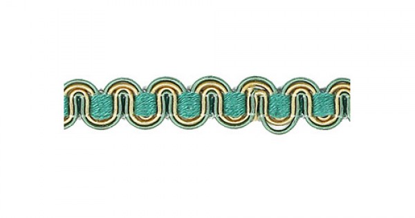 Scroll Gimp - Teal & Gold Mix | Castle Trimmings